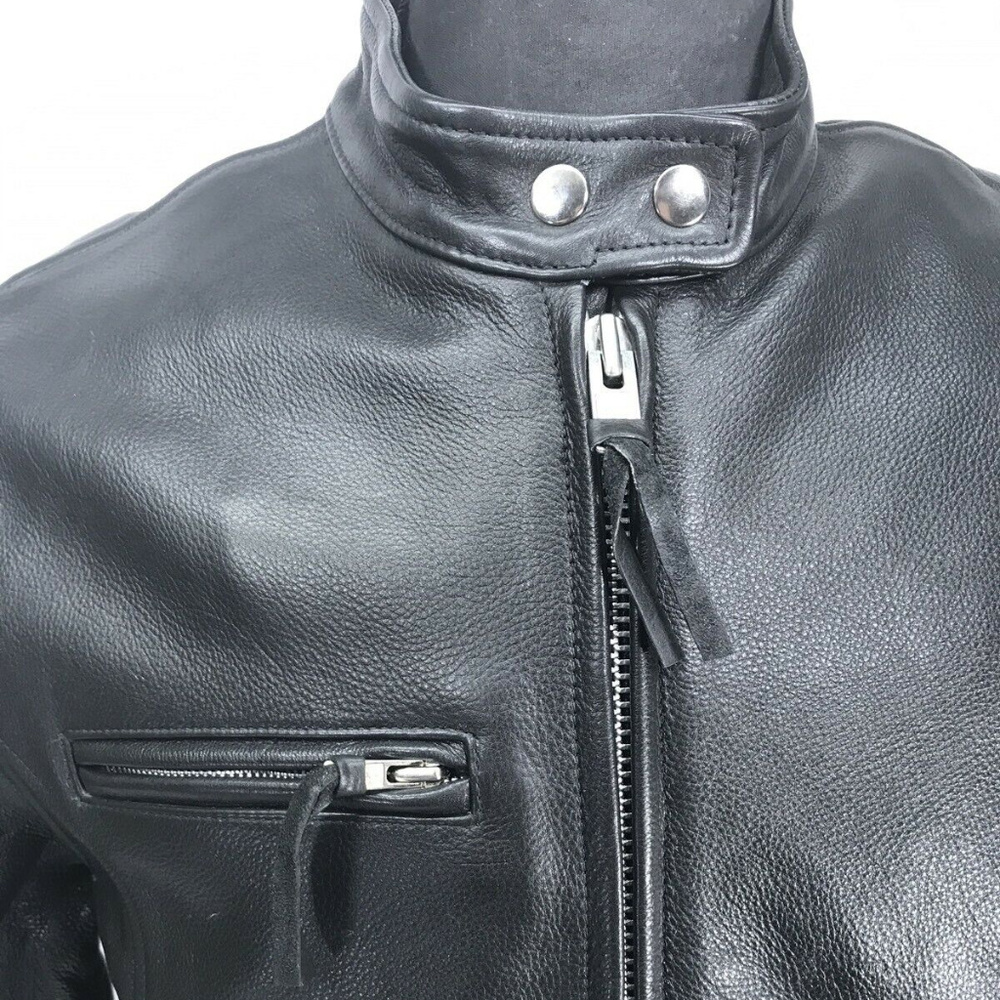 Wilsons Side Laced Leather Motorcycle Jacket&Liner - Gem